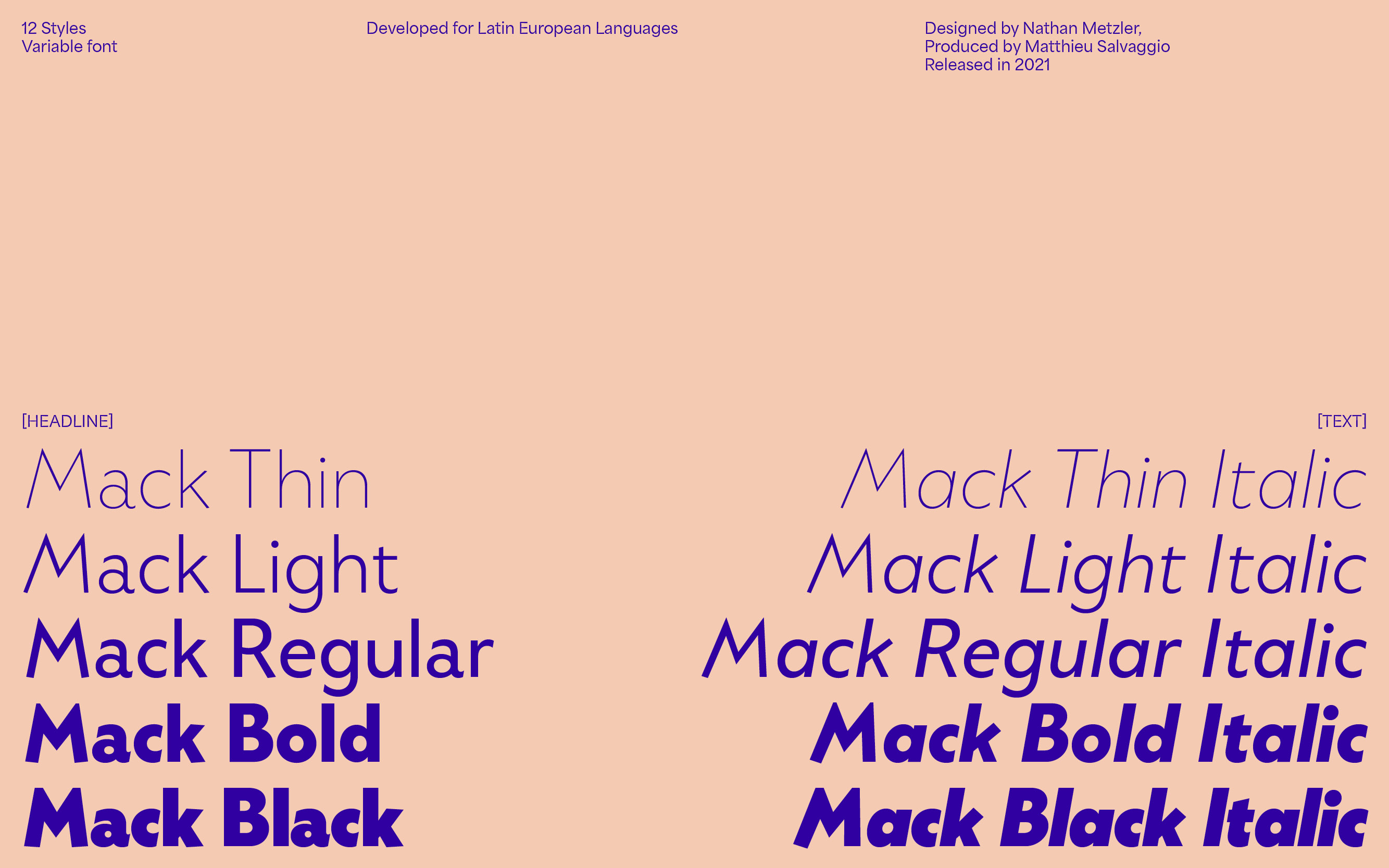 Mack | Type Design foundry | We design fonts for blazing hot projects!