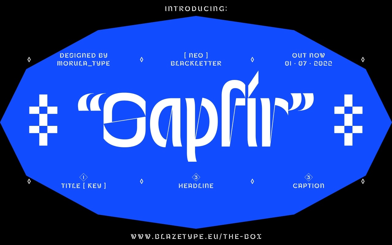 Sapfír - The modern blackletter gem ! | French Type Design foundry 🔥 We ...