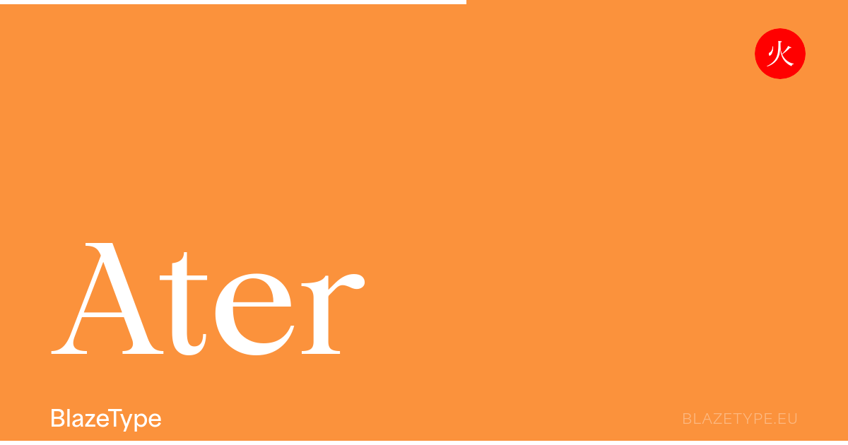 Ater — Elegant Variable Serif Typeface | Blaze Type